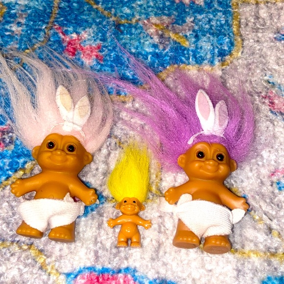 Russ | Toys | Russ Vintage Standing Baby Bunny 2 Troll Doll Easter And ...